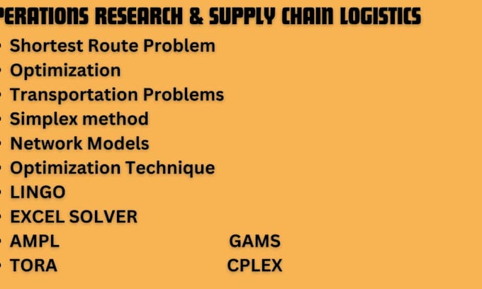 Do ampl operations research optimization and supply chain projects by ...