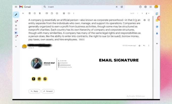 Design a professional email signature and linkable icons by Ahmedatef21 ...