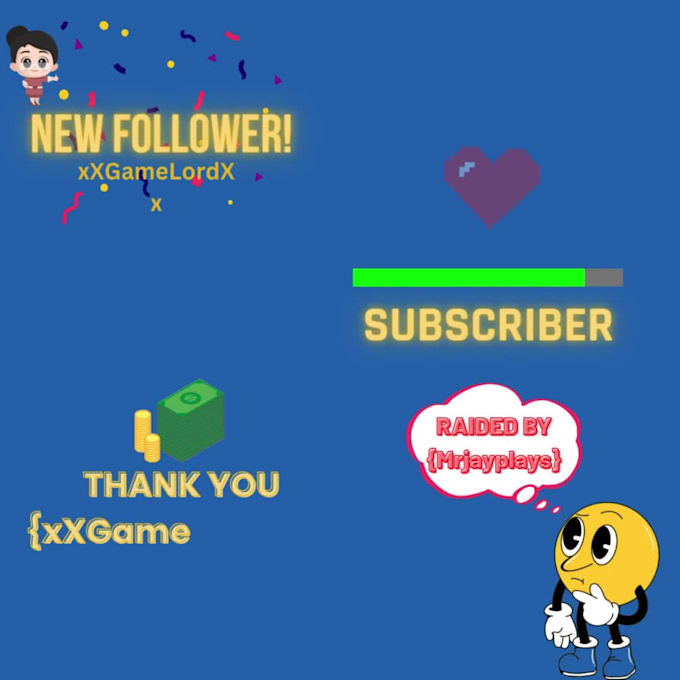 Do custom animated alert for your twitch stream by Primedesignco | Fiverr