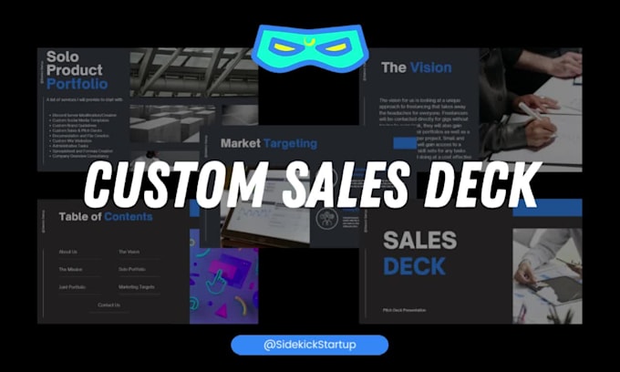 Create a custom and editable sales deck for you by Sidekickstartup | Fiverr