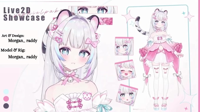 Design and rig 2d vtuber mode, live2d model, vtube studio by Adeniyi_j | Fiverr