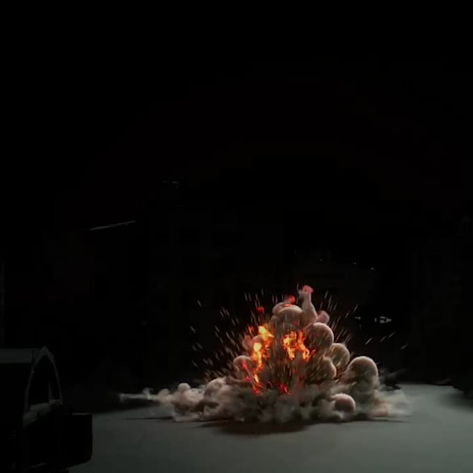 Render 3d vfx fire explosion, 3d smoke, particle effects, dust ...