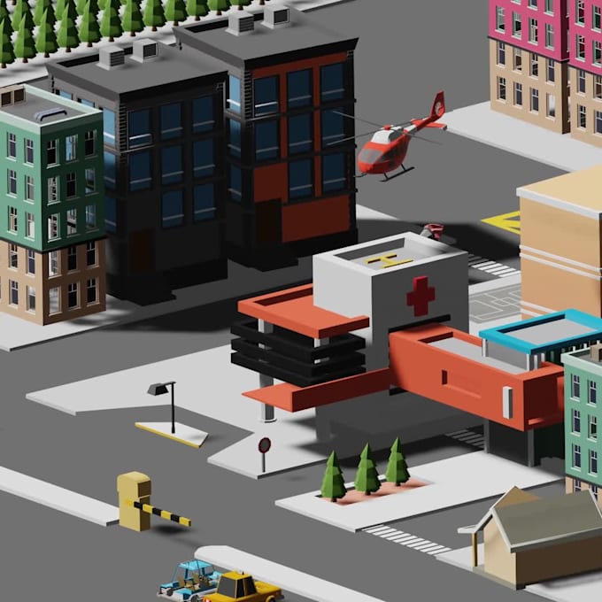 Create 3d isometric city map for you by Katonarts | Fiverr