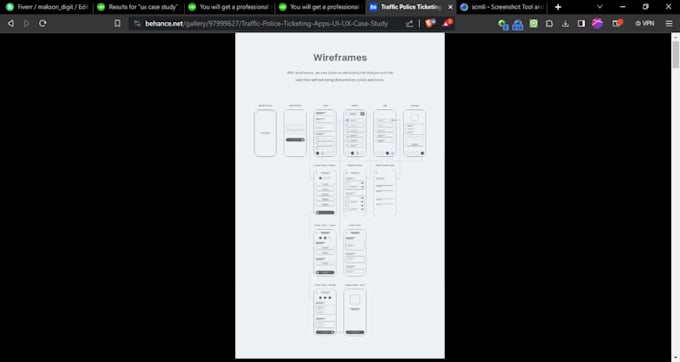 Design professional ui ux design case study on figma for your behance ...