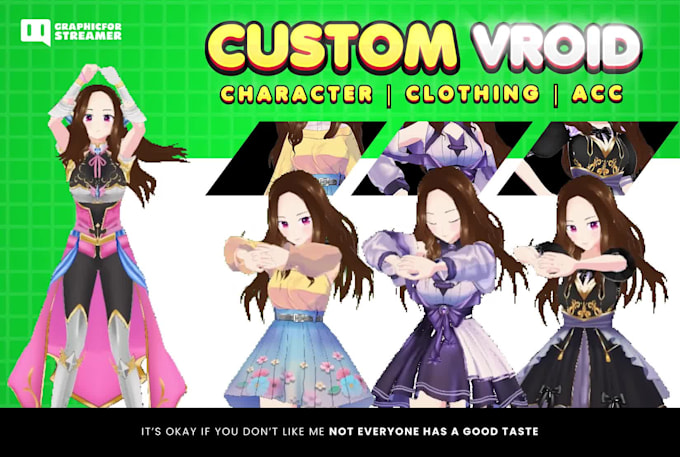 Create custom 3d vroid model for vtuber streamers by G4streamer | Fiverr