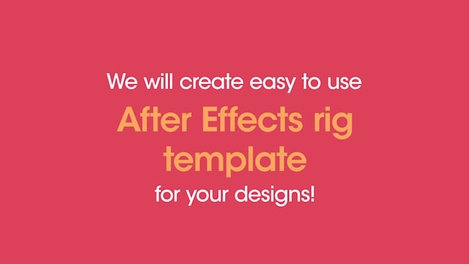 Create after effects character face rig template by Rd_studios | Fiverr