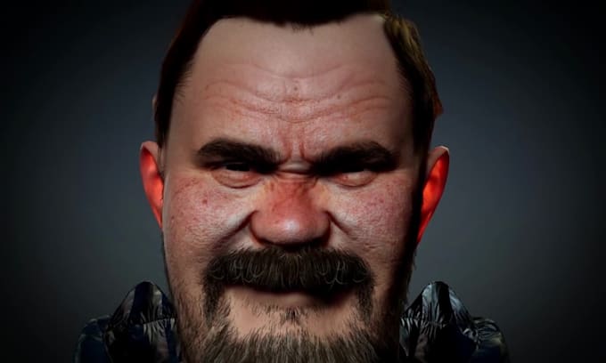 3d sculpture, highly detailed 3d character modelling, 3d bust, 3d head ...