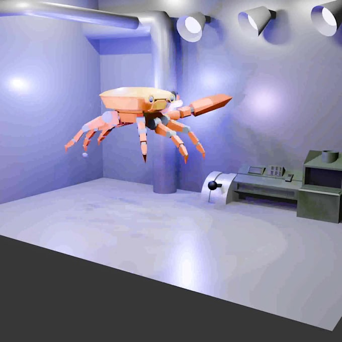 Design and rig a custom 3d robot for games or animations by ...