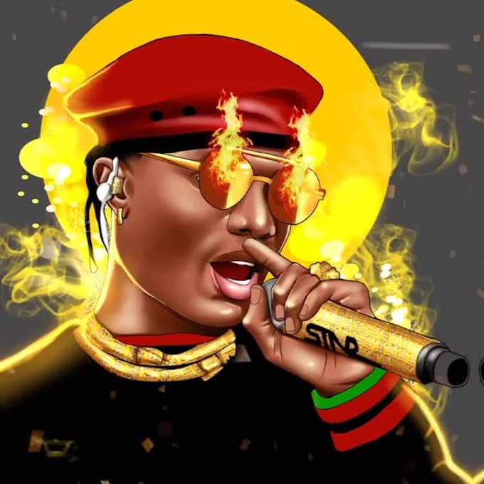 Make a cartoon music cover art for your song by Rockstarsawt | Fiverr