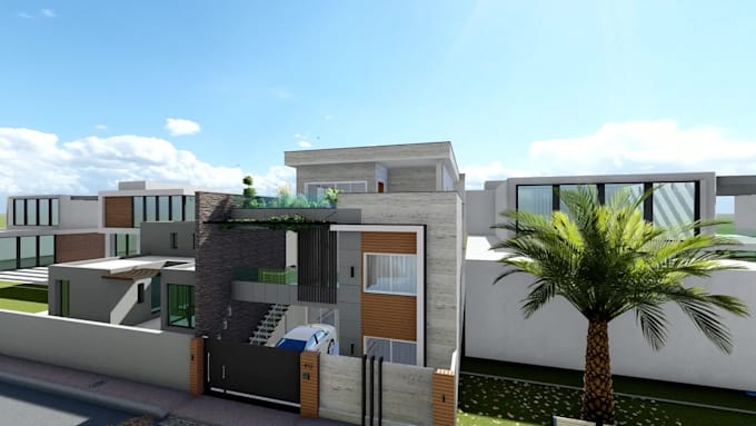 Do realistic exterior and interior architecture 3d rendering by Azharhussain40 | Fiverr