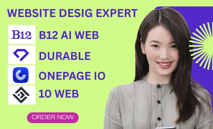 Redesign 10web ai onepage io durable ai or b12 ai website by Zel_d12 ...