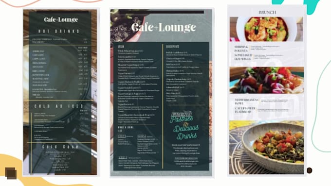 Create an eye catching creative menu design by Ayeshiag | Fiverr