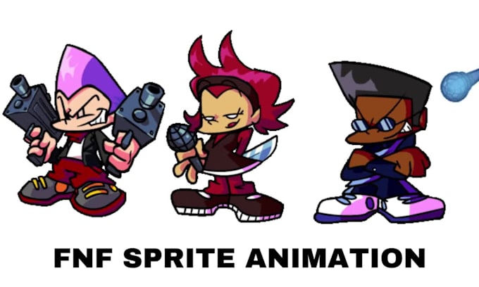 Draw friday night funkin character sprite animation, fnf background ...