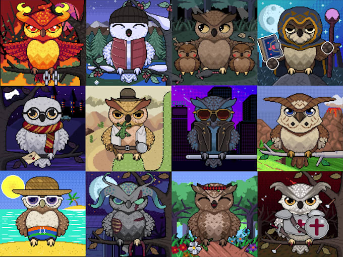 Create an amazing nft pixel art, nft pixel, pixel art nft collection in 24h by Design_levelup ...