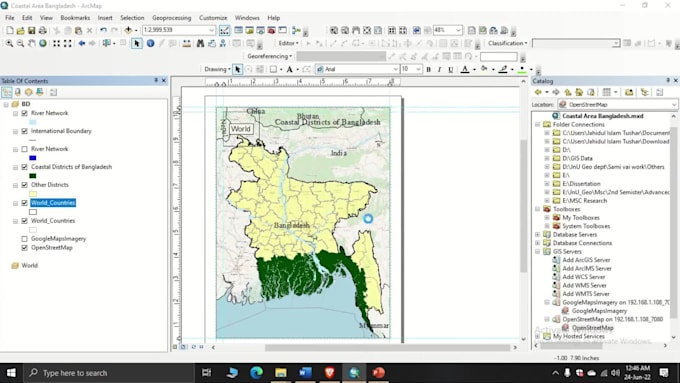 Produce gis or study area map by Jahid_tushar | Fiverr