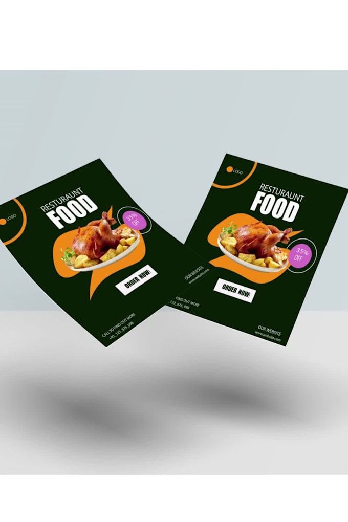 Design modern fast food, party event food flyer or poster by Roma ...