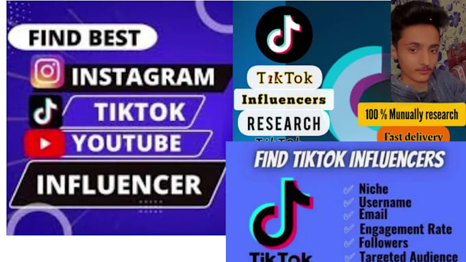 Create a top tiktok influencer list for influencer marketing by ...