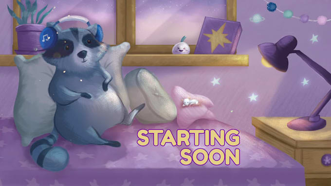 Create a premium animated offline twitch banner by Mariagabrielasd | Fiverr