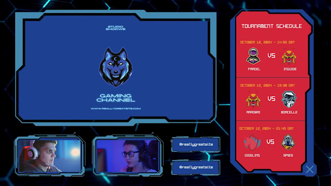 Design stream overlay, kick, twitch, logo and panels by Harmozi1 | Fiverr