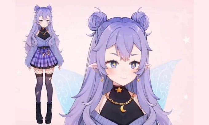 Draw and rig live2d vtuber model vtuber rigging live2d model 2d vtuber ...