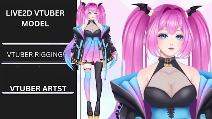 Draw and rig vtuber model, 2d vtuber rigging, live2d vtuber model, vtuber art by Topevtuber | Fiverr