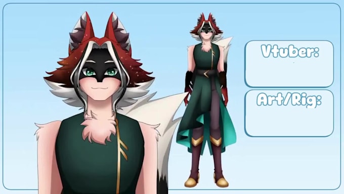 Design and rig vtuber rigging and vtuber model, anime with expression ...