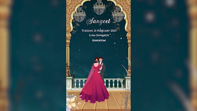 Edit animated wedding invitation card in 1 day by Akashrods07 | Fiverr