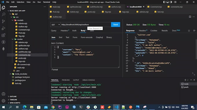 Create a backend rest api with nodejs by Shadyalefrangi | Fiverr
