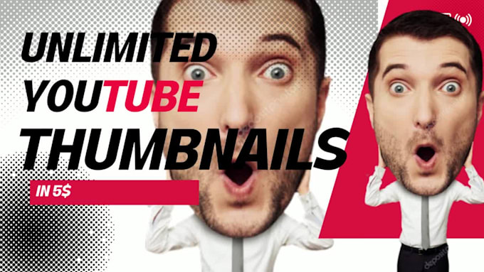 Create unlimited youtube thumbnails in 1 hours by Hameededitor | Fiverr