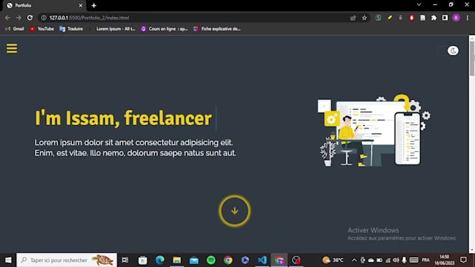 Do front end development for you with html css and javascript by Br ...