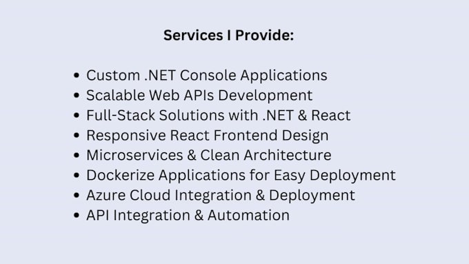 Create tailored dot net solutions and react interfaces by Senithdilitha ...