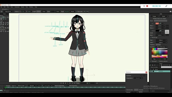 Fully rigged moho character with complete action setup by Tooncrafte ...