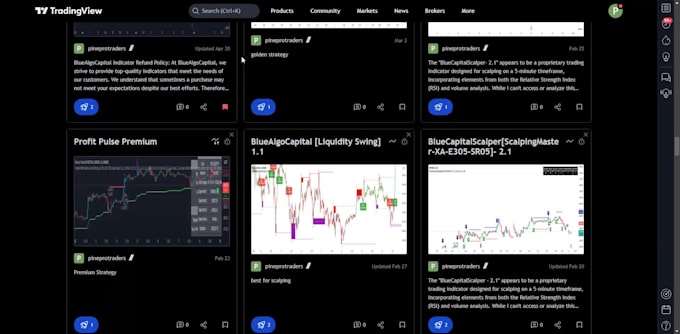 Code tradingview indicator or strategy by Swastikapp | Fiverr