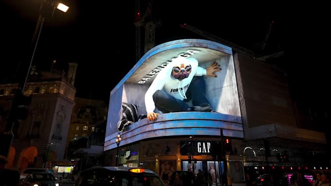 Do 3d billboard animation, anamorphic animation, 3d billboard, 3d cgi ...