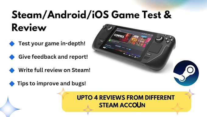 Test and review your game on steam or any other platforms by Fatyulous ...