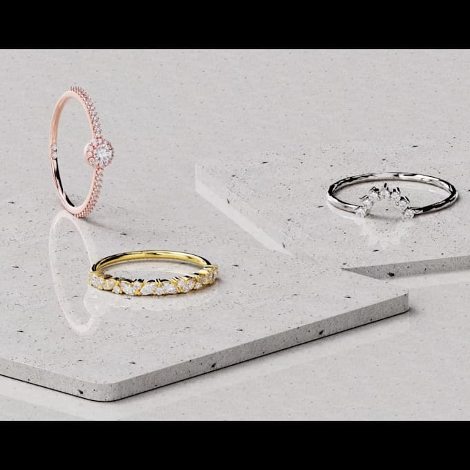 Create jewelry stl file along with jewelry render and animation by ...