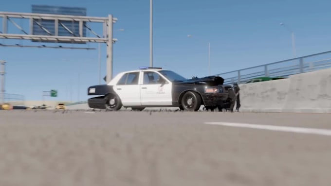 Do high qualiity 3d car chase animation, 3d car model, photorealistic ...