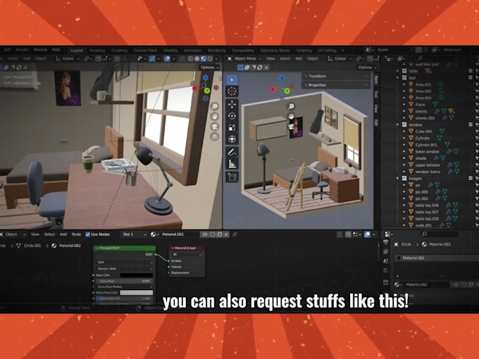 Recreate your room in blender by Amsoboroq23 | Fiverr
