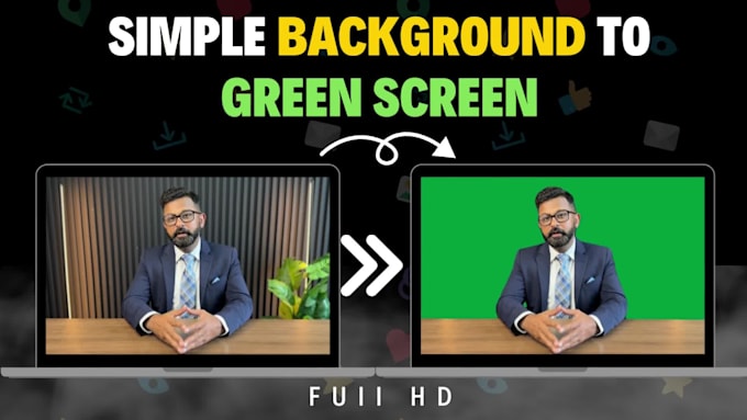 Remove the original background to green screen perfectly, hd by ...