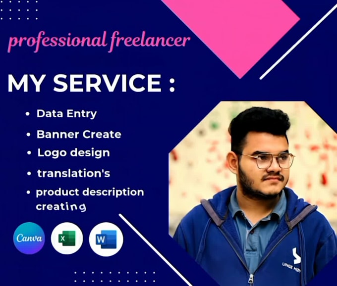 Do data cleaning, logo design, banner design, translation, description ...