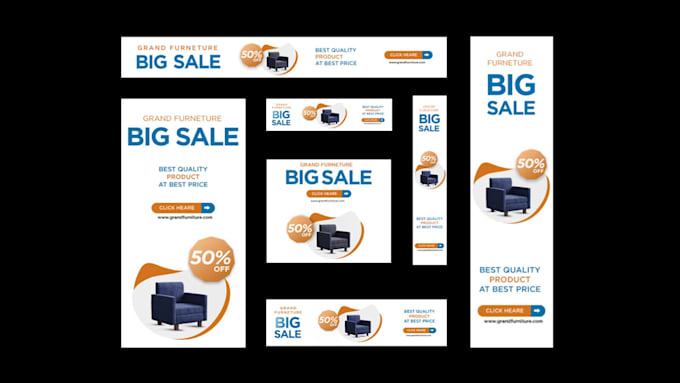 Design html 5 animated banner ads for your business by Shalmir | Fiverr