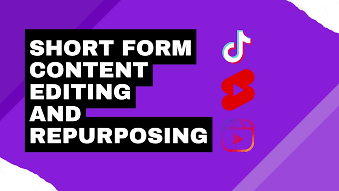 Edit and repurpose short form content for tiktok, youtube shorts and ...