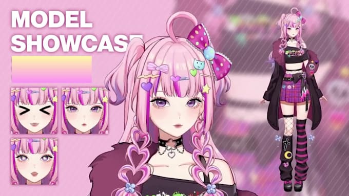 Dibujar y manipular vtuber 2d, live2d, anime, modelo vtuber 2d