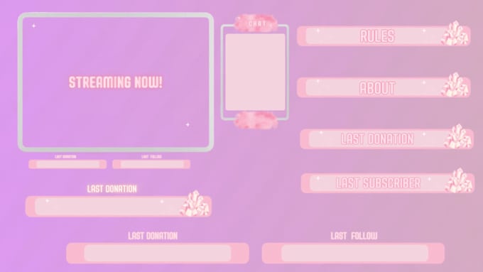 Do streaming template cute style by Mika_arts | Fiverr
