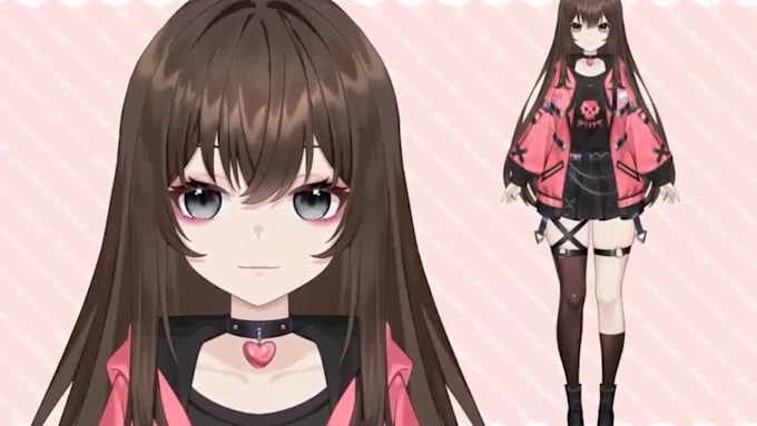 Draw and rig 2d vtuber model, live2d vtuber, 2d vtuber anime, 2d vtuber ...