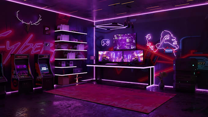 Create you an 3d animated room for vtubing and streaming by Wekhans2 | Fiverr