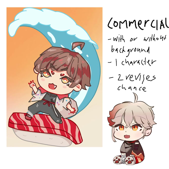 Do chibi art and stickers set by Annacheeseee | Fiverr