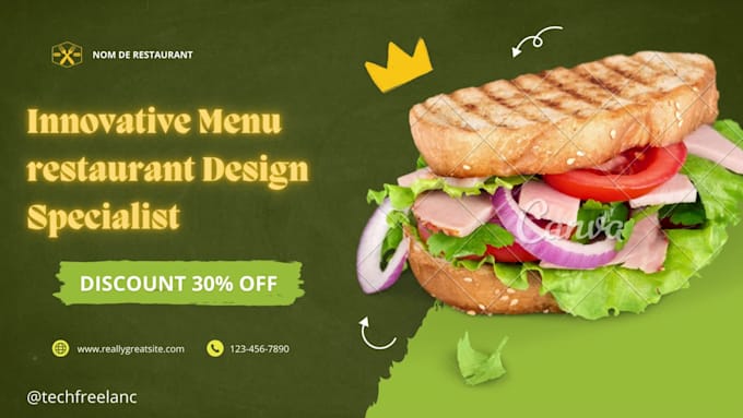 Custom service menu design for restaurants by Techfreelanc | Fiverr
