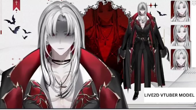 Draw and rig 2d vtuber model, 2d rigging, 2d , live2d vtuber, 2d ...