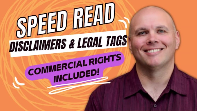 Speed read your fast talking disclaimer, legal tag voiceover by ...